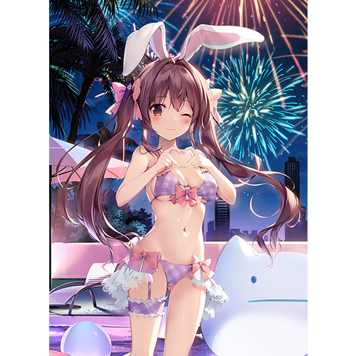 [karory先生]描き下ろしB2タペストリー（蒼海夏音／ナイトプール）※C102限定ウインクver