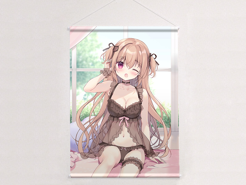 [宮坂みゆ先生]描き下ろしB2タペストリー（莉奈）※C102限定寝起きver