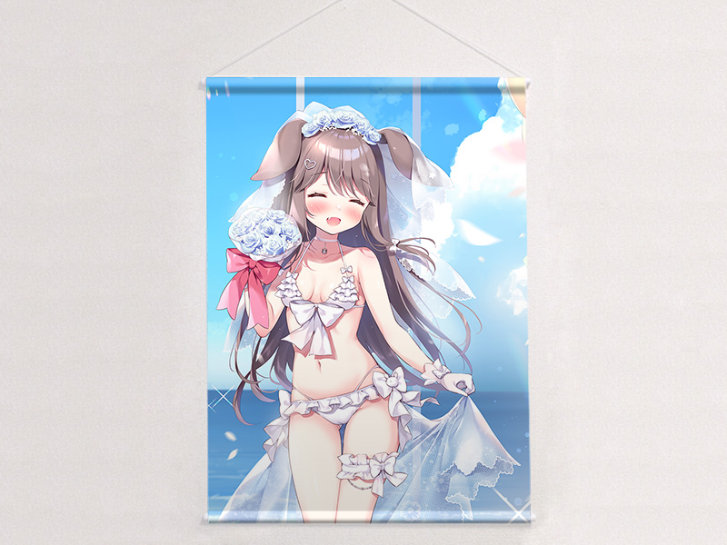 [ぱん先生]描き下ろしB2タペストリー（つきみ／ウエディング）※C102限定にっこりver